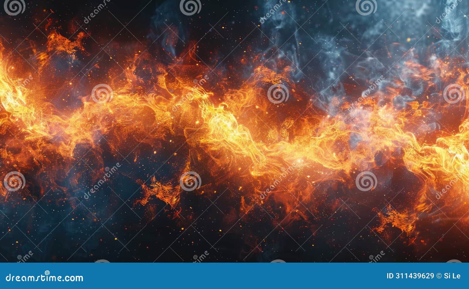 Flaming Border Texture: a Creative Display of Burning Fire Flames Using ...