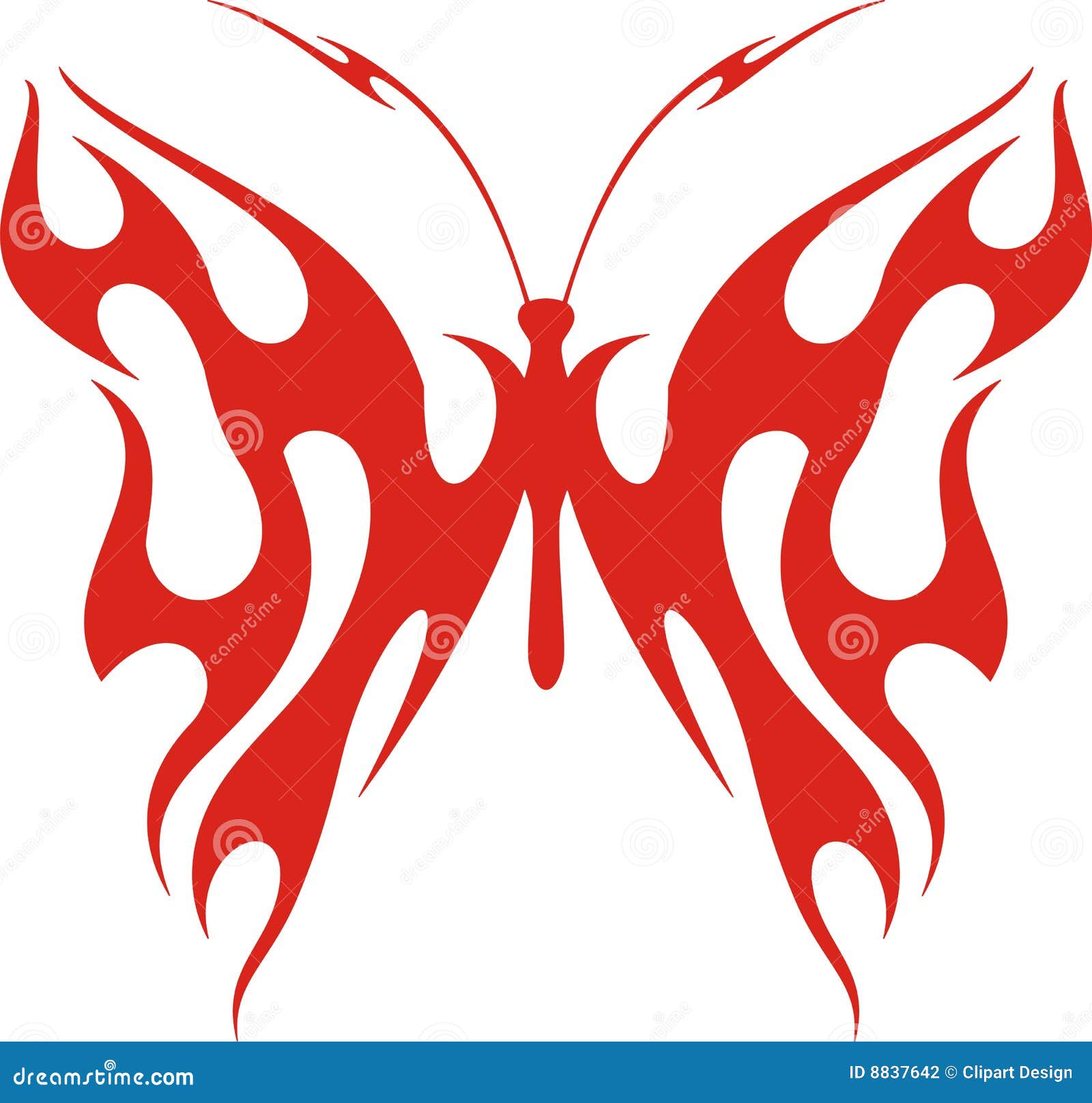 Flaming Butterfly stock illustration. Illustration of ornament - 8837642