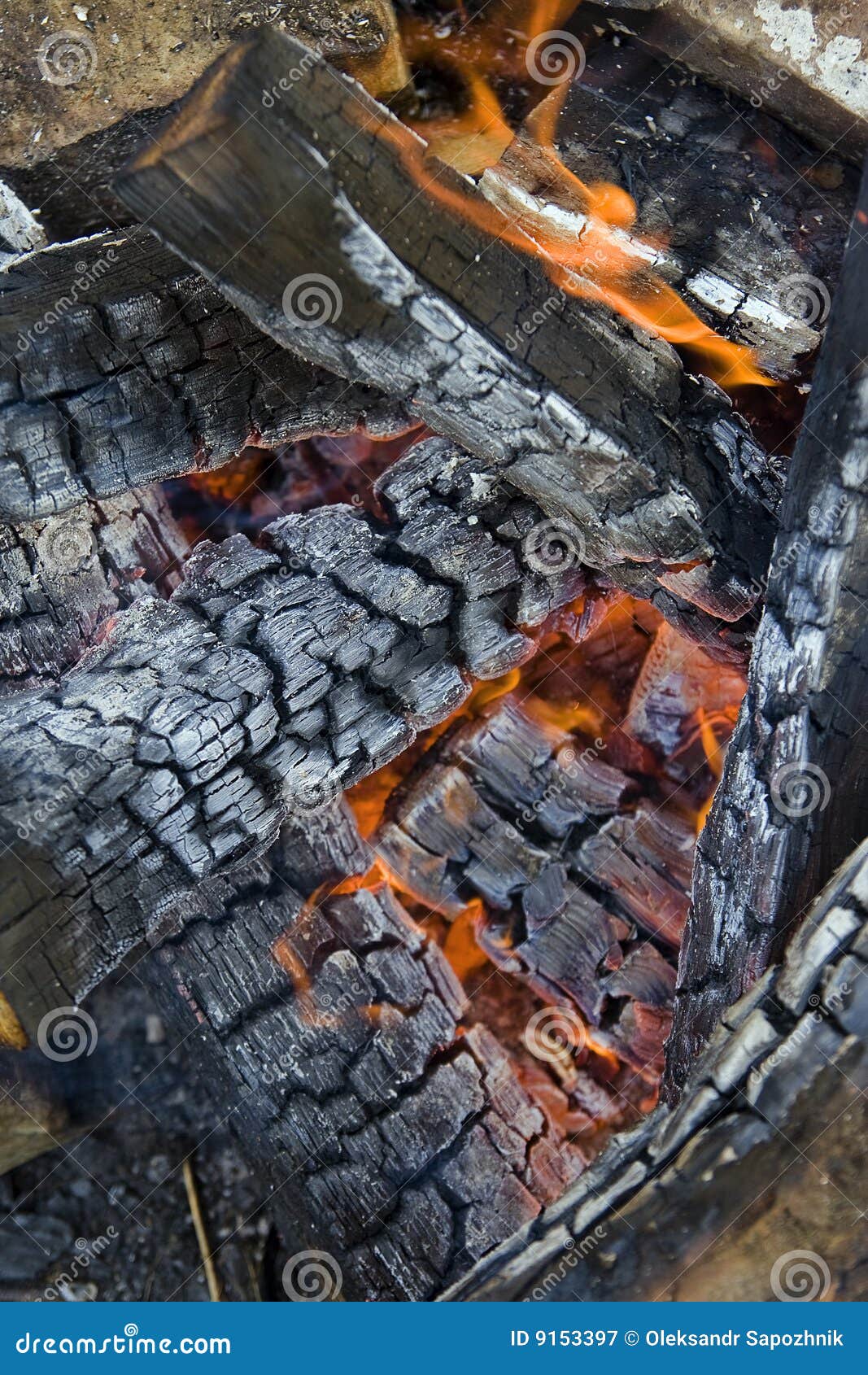 Flaming campfire stock image. Image of texture, embers - 9153397