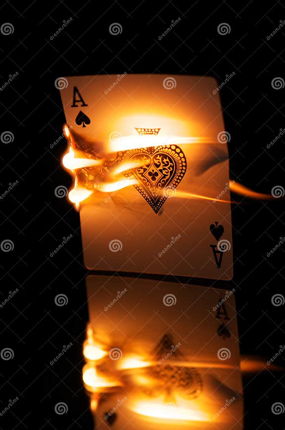Flaming card stock photo. Image of shadow, silhouette - 53844142