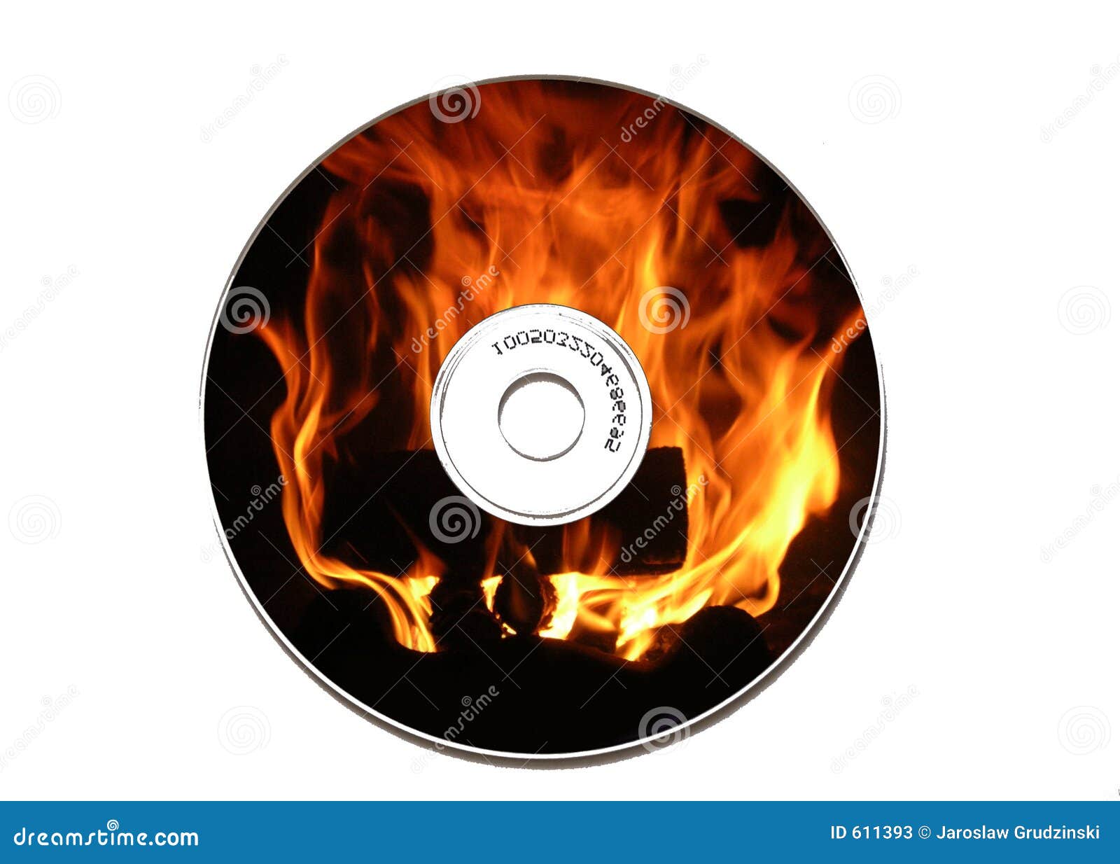 Flaming CD stock image. Image of cdrom, abstract, gigabytes - 611393