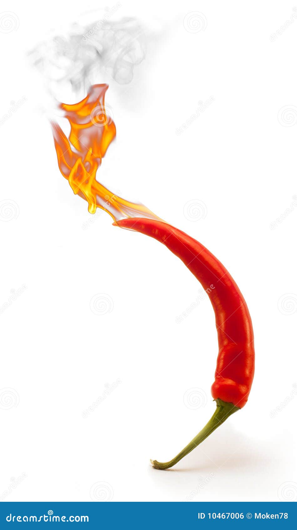 Flaming chilli pepper stock photo. Image of fire, vegetable - 10467006