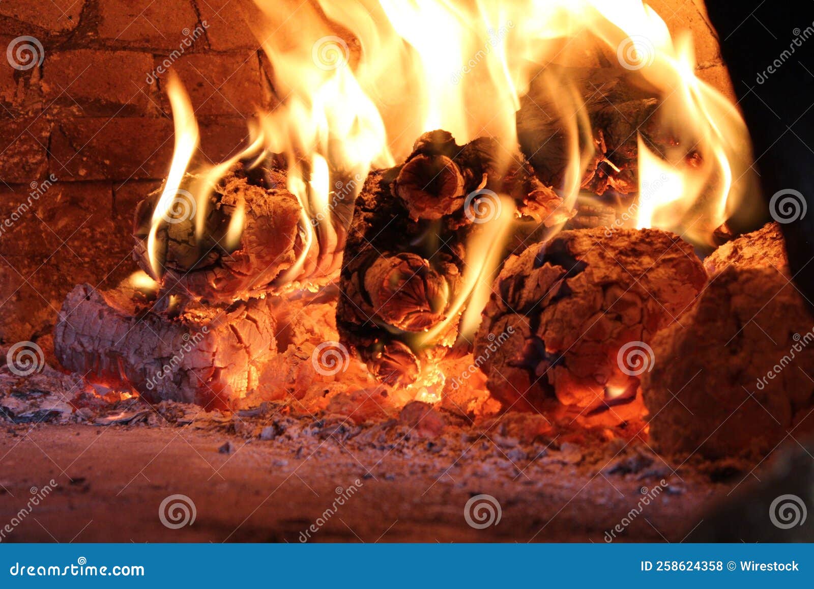 Flaming Coal Inside the Oven Stock Photo - Image of furnace, light ...