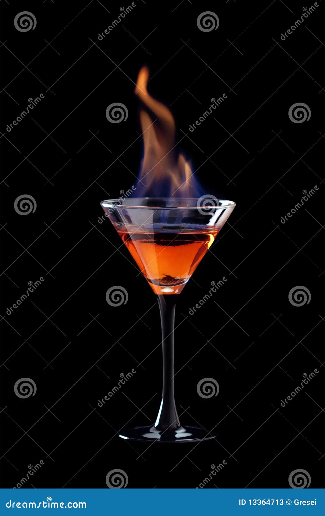 Flaming cocktail stock image. Image of liqueur, flames - 13364713