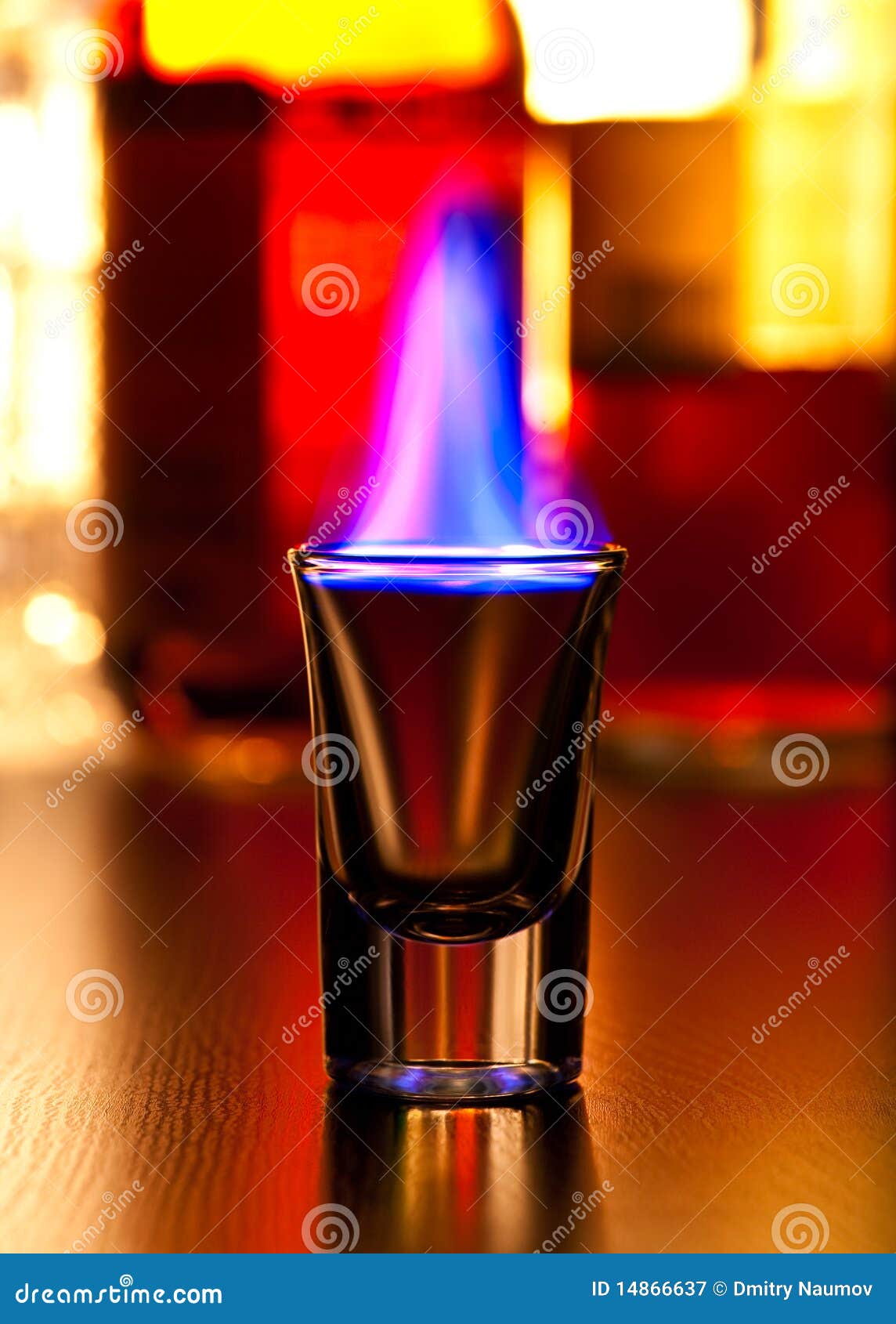 Flaming cocktail stock image. Image of drink, golden - 14866637