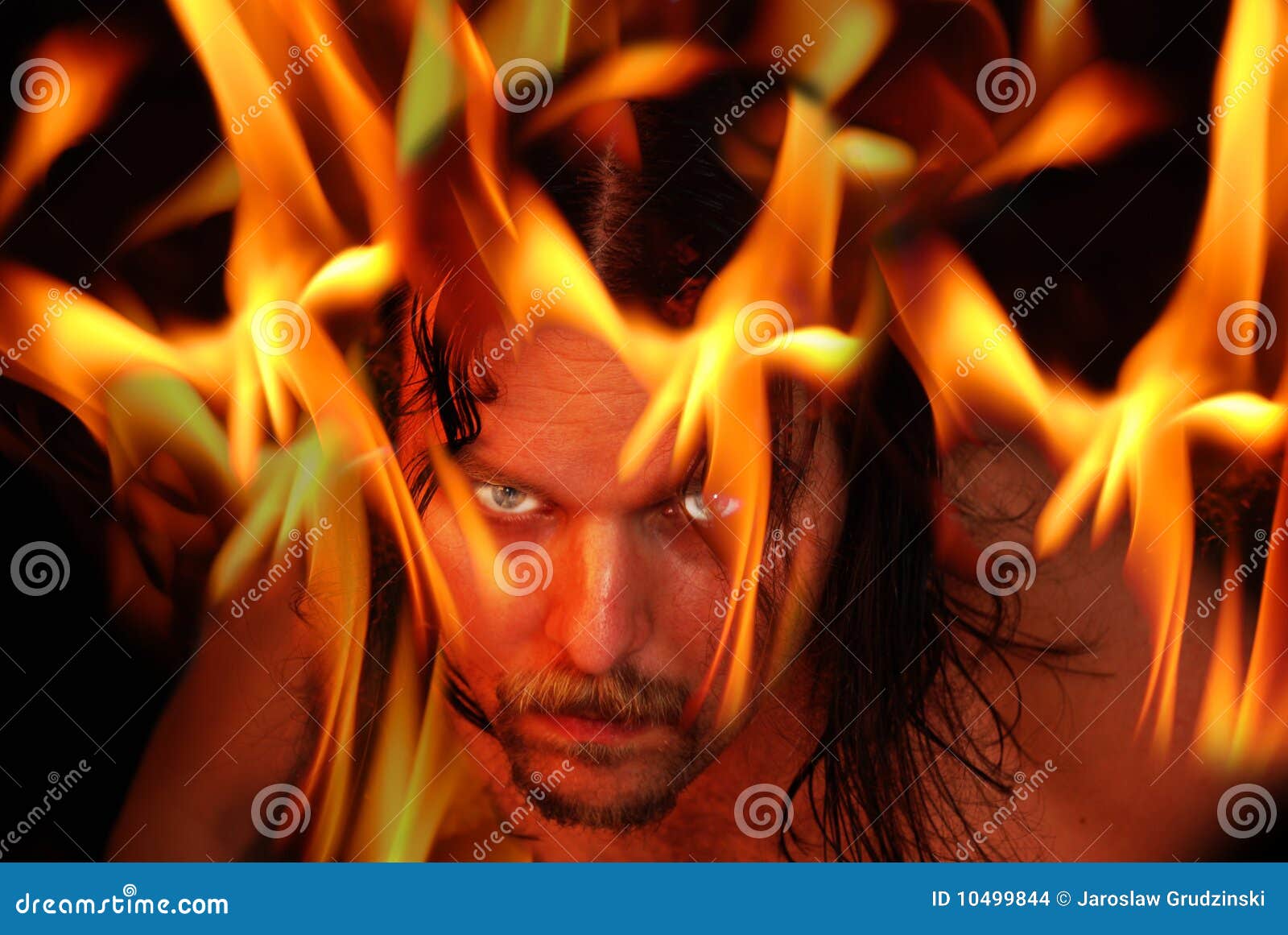 Flaming demon stock photo. Image of black, halloween - 10499844