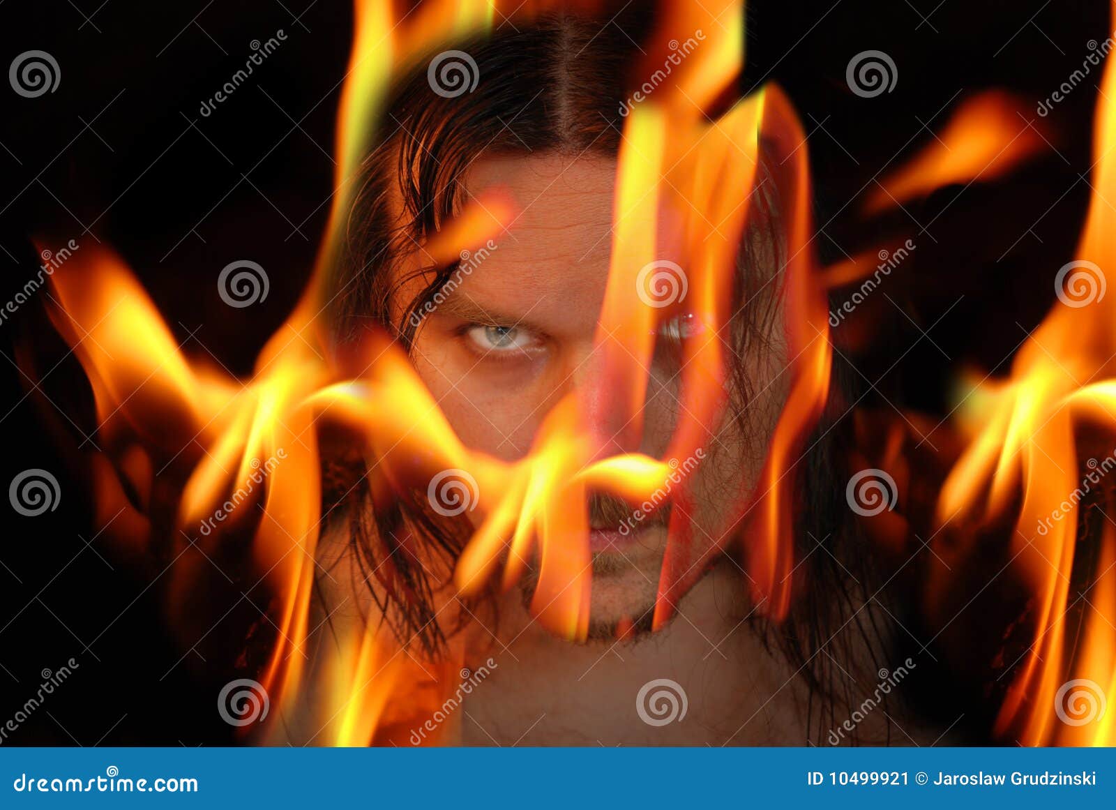 Flaming demon stock image. Image of devil, black, furious - 10499921
