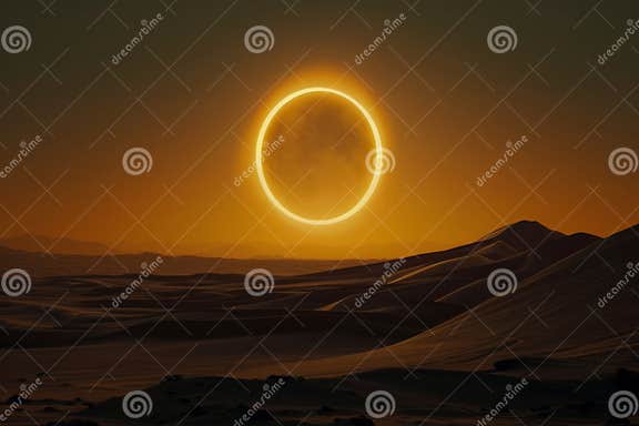 A Total Solar Eclipse Highlighted by Glowing Sun Rays, Over a Dark ...
