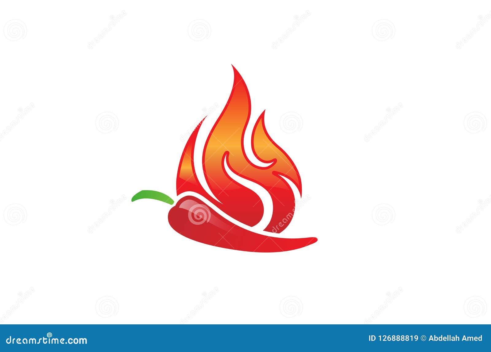 Fire And Chili Logo Design Vector, Hot Spacy Logo | CartoonDealer.com ...