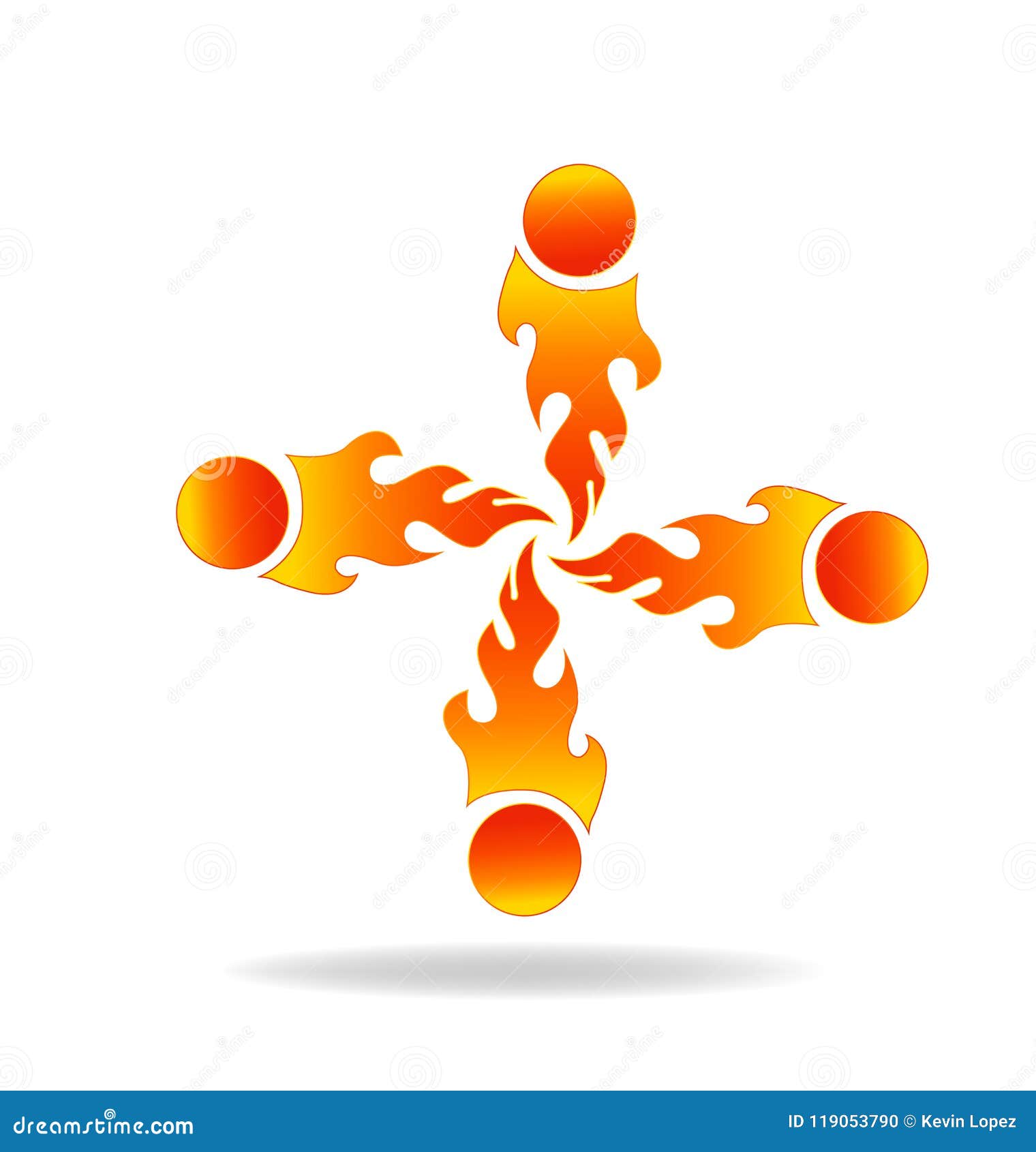 Flaming Fire Group of Friends Icon Stock Vector - Illustration of ...