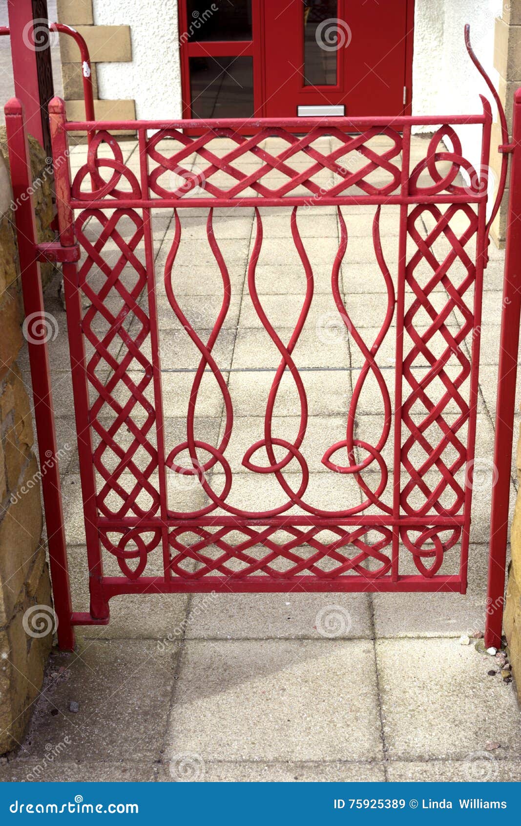 Flaming garden gate stock image. Image of metal, intricate - 75925389