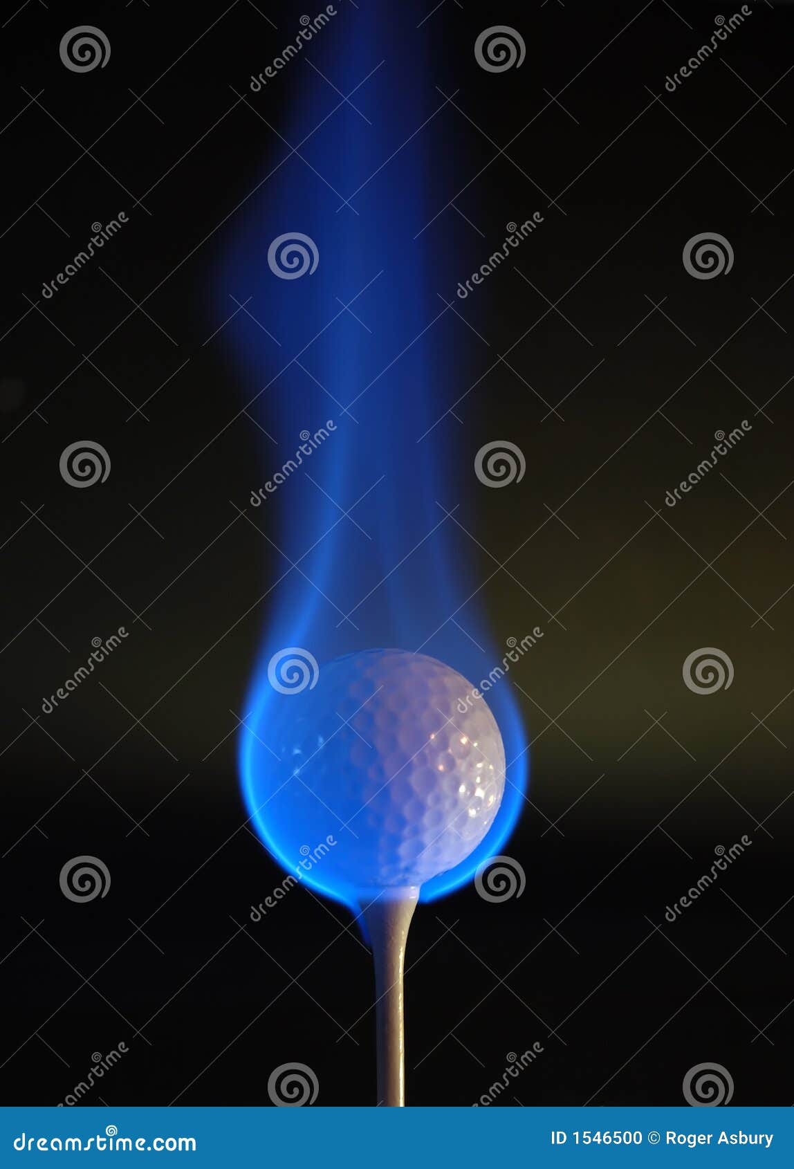 Flaming Golf Ball stock photo. Image of compete, putt - 1546500