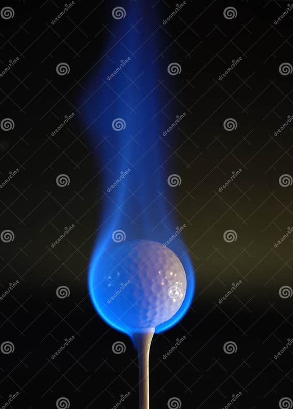 Flaming Golf Ball stock photo. Image of compete, putt - 1546500