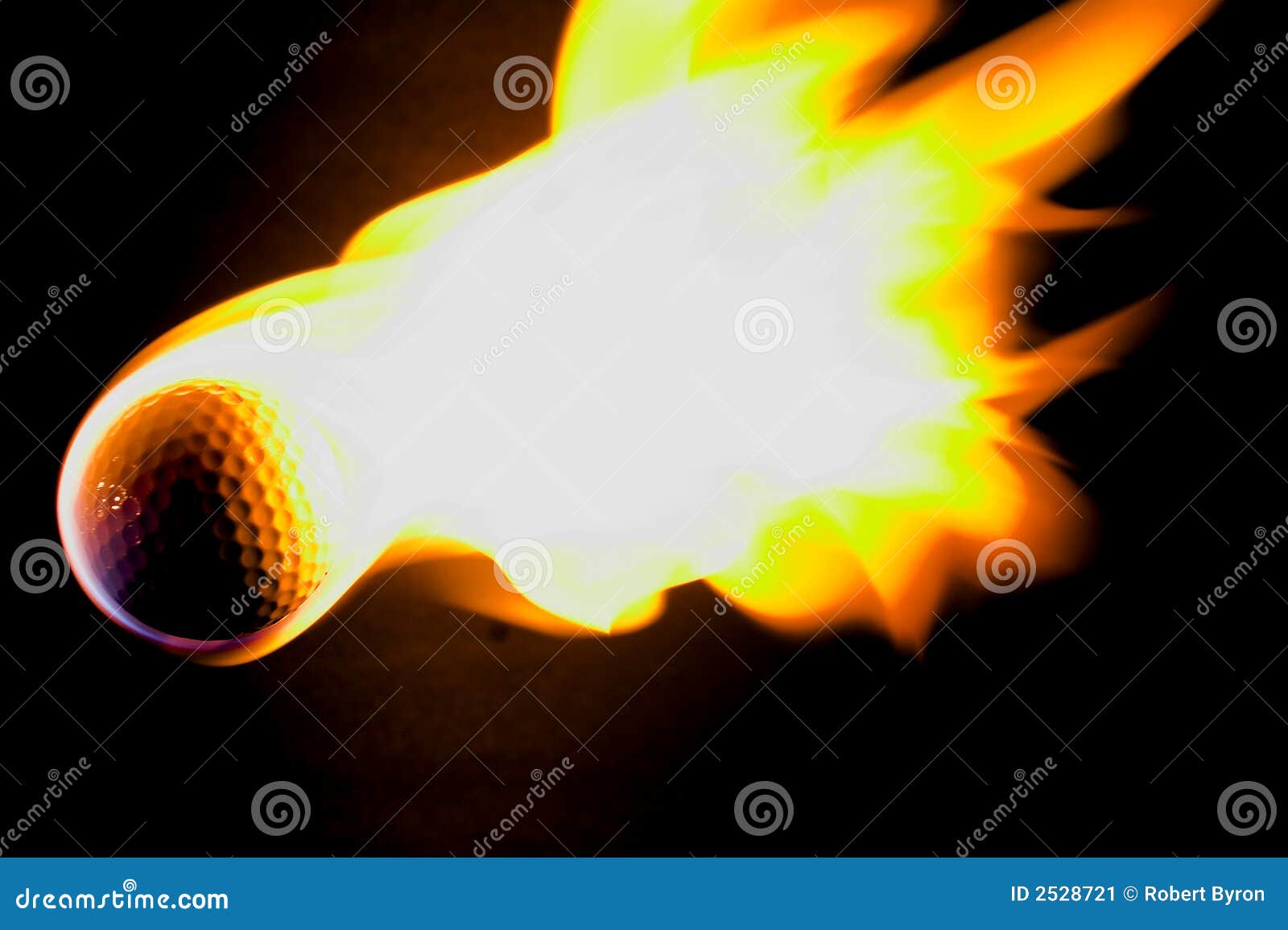Flaming Golf Ball stock image. Image of ball, burn, burning - 2528721