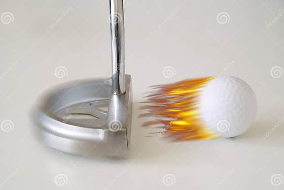 Flaming Golf Ball and Putter Stock Image - Image of round, golf: 2271455