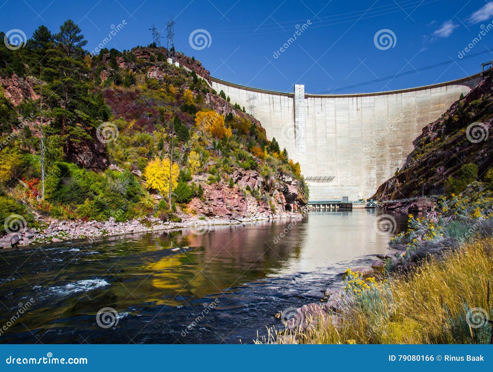 Flaming Gorge Dam stock photo. Image of river, national - 79080166