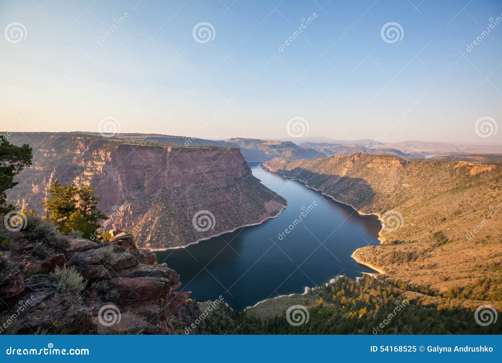 Flaming Gorge stock image. Image of drainage, cliffs - 54168525
