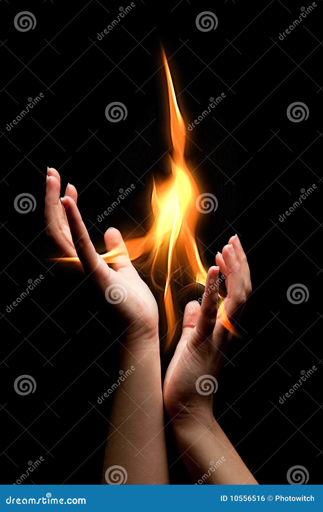 Flaming hands stock photo. Image of dark, beauty, glowing - 10556516