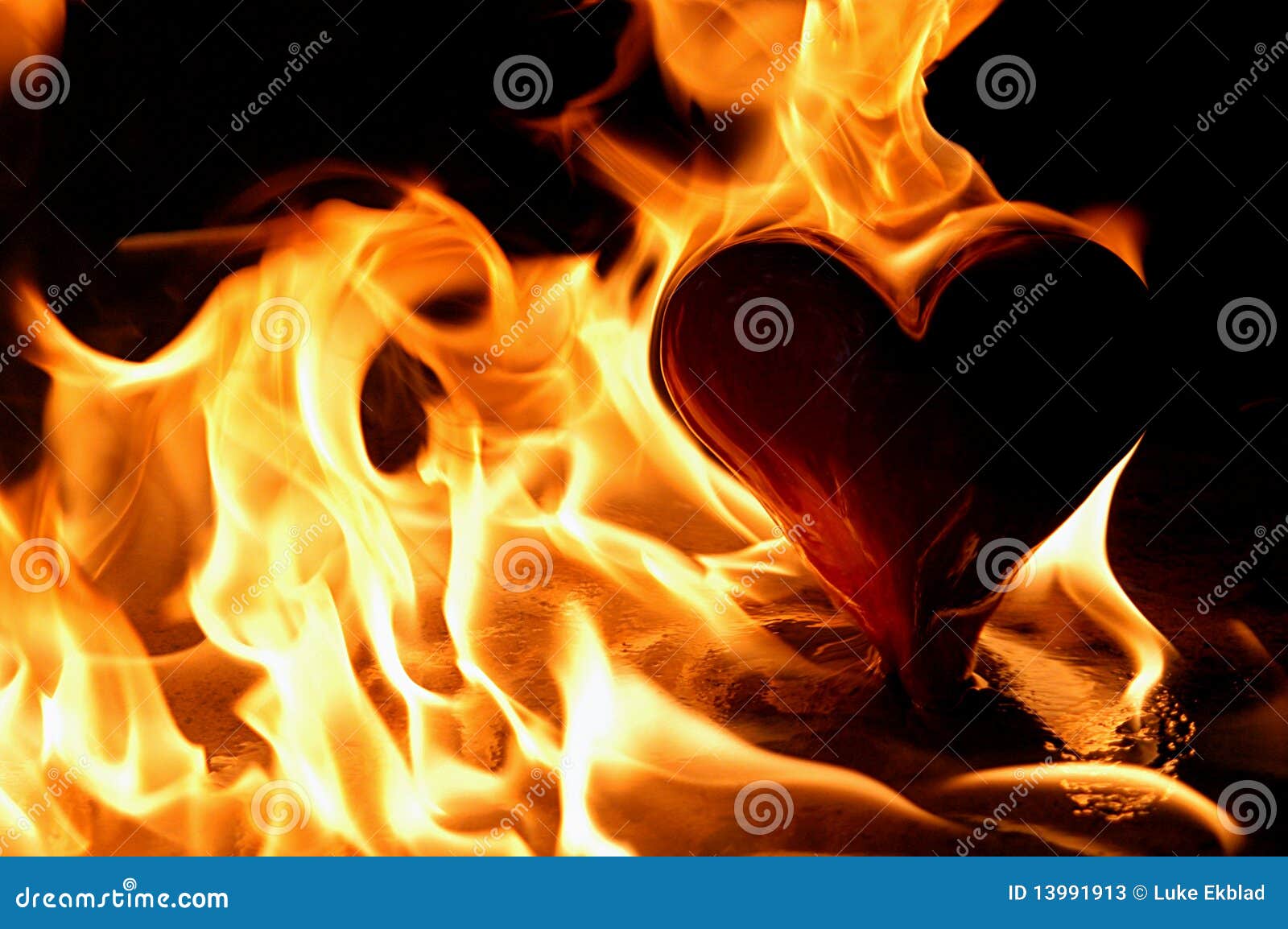 Flaming Heart stock image. Image of flame, inferno, plasma - 13991913
