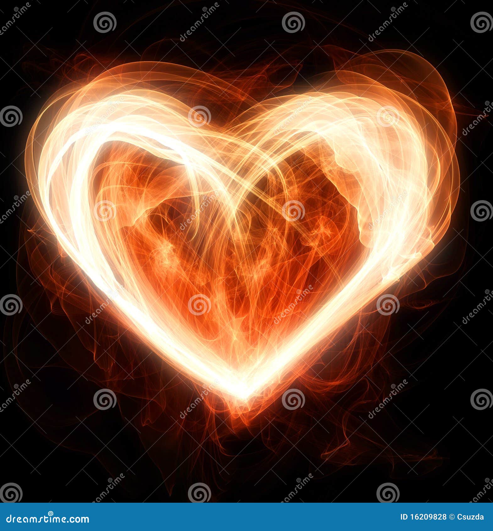 Flaming heart stock illustration. Illustration of bright - 16209828
