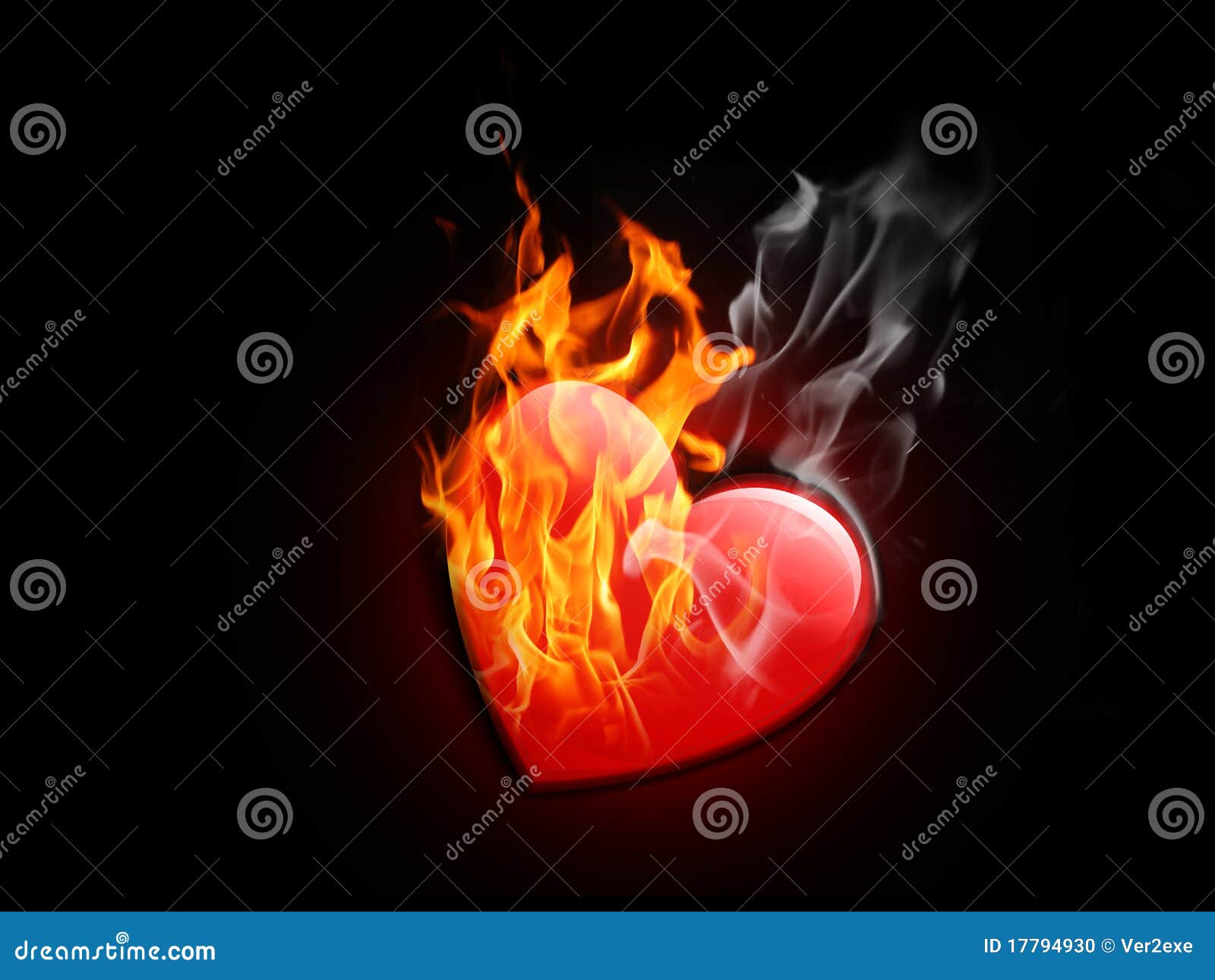 Burning love stock illustration. Illustration of burning - 17794930