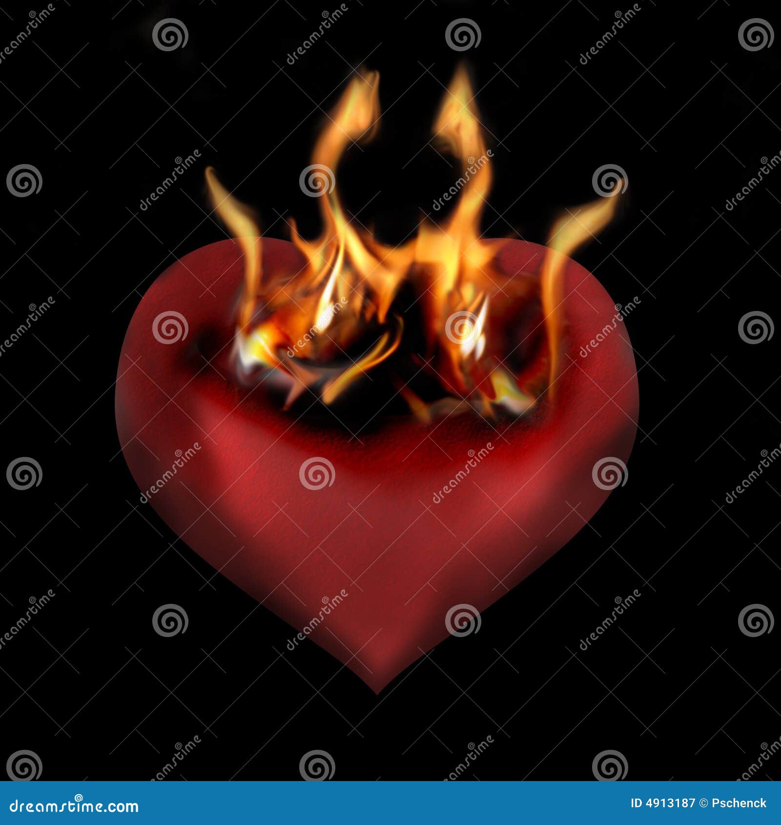 Flaming Heart stock illustration. Illustration of flaming - 4913187