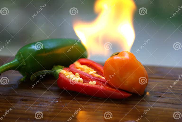 Flaming Hot Chiles stock photo. Image of jalapeno, peppers - 5141512