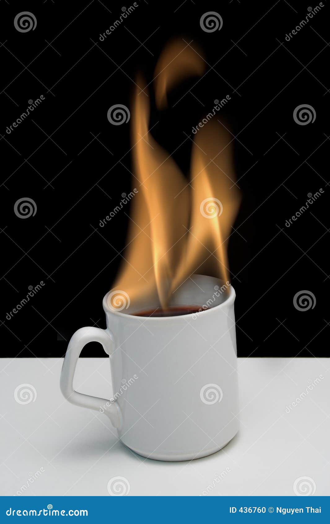 Flaming Hot Coffee stock photo. Image of white, spiked - 436760