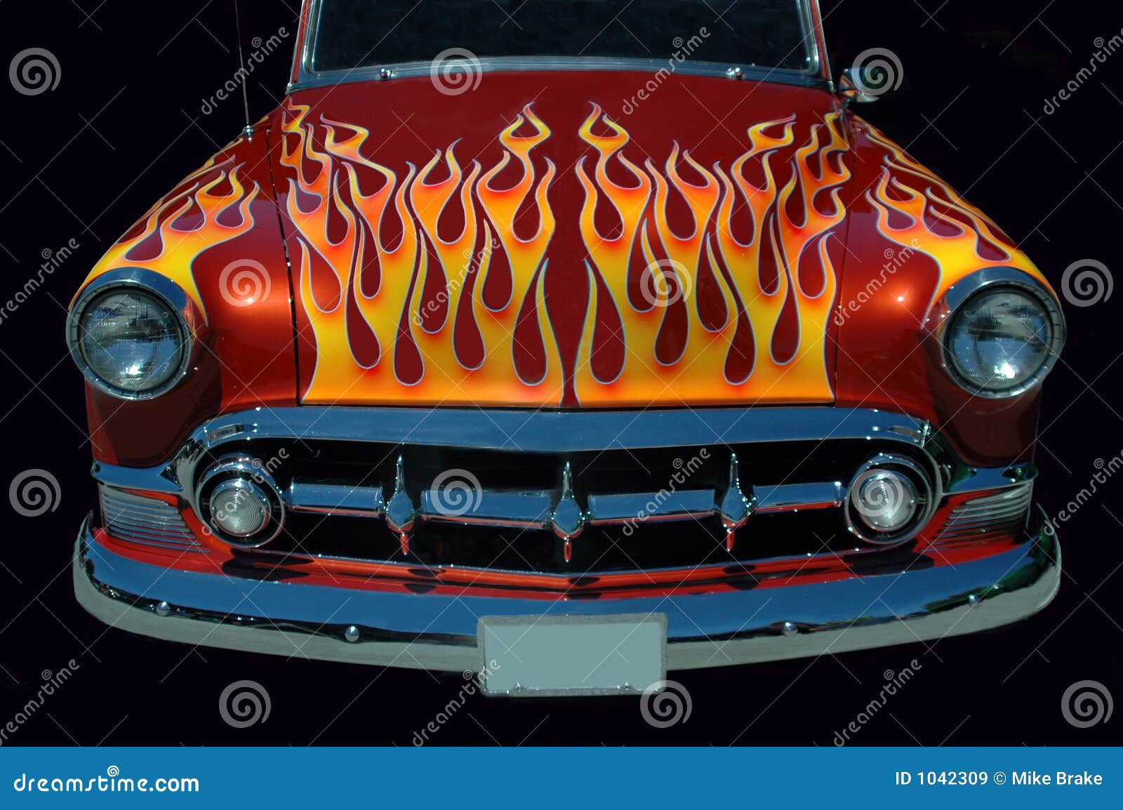 Flaming Hot Rod stock image. Image of street, artwork - 1042309