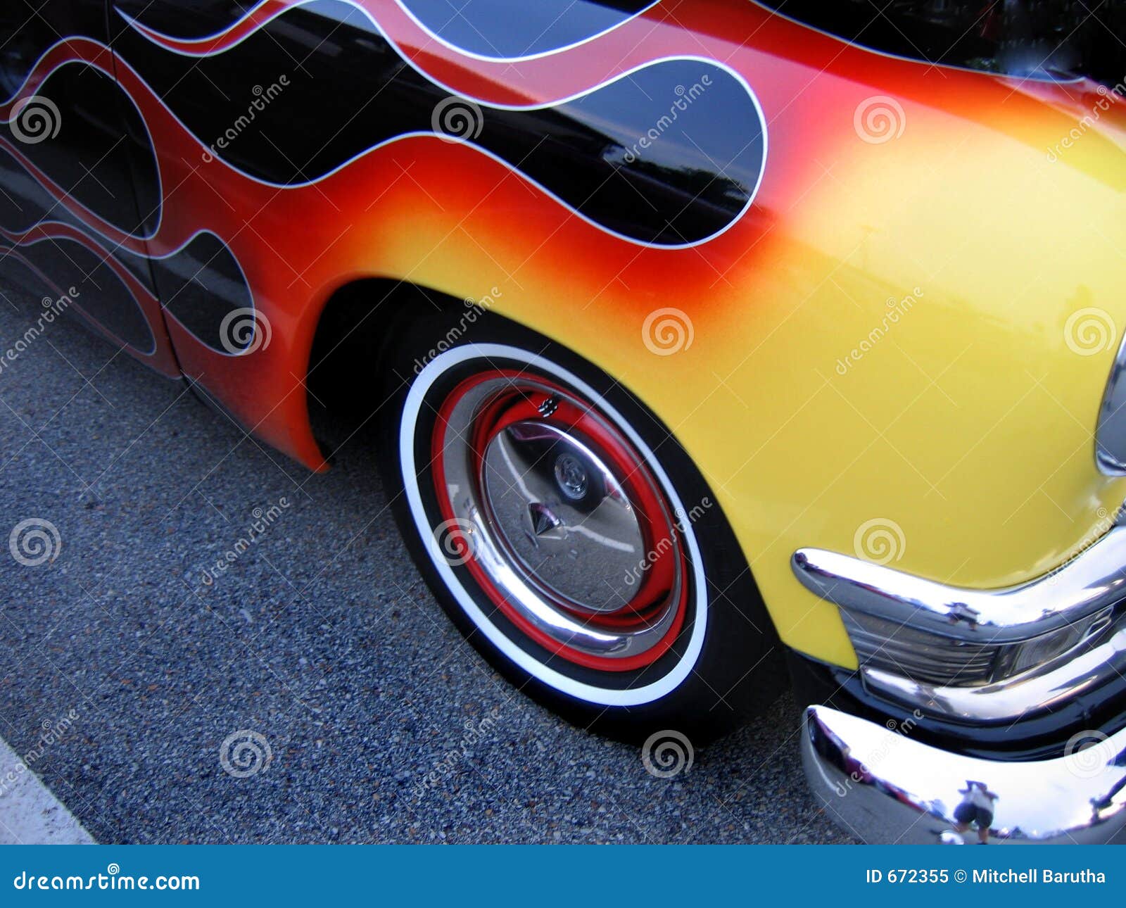 Flaming Hot Rod stock image. Image of detroit, hobby, cruise - 672355