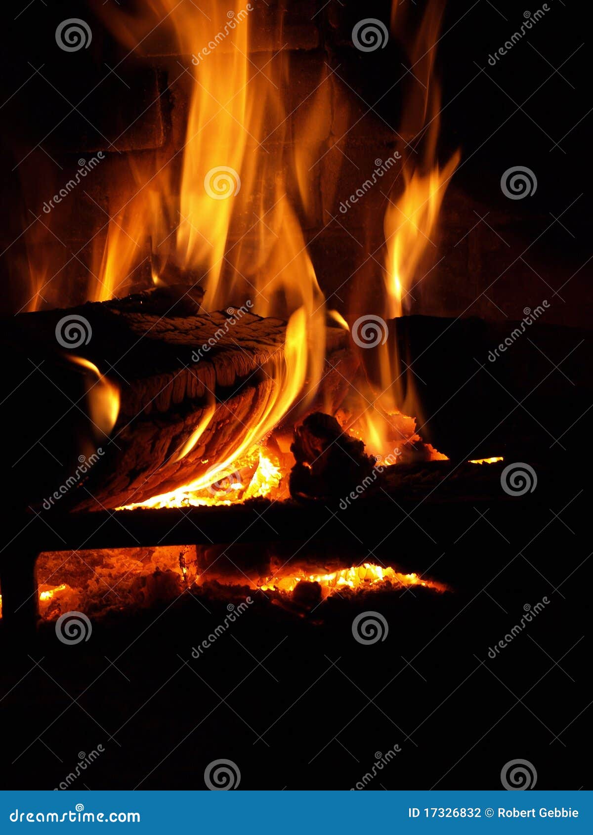 Flaming Log stock photo. Image of coal, roar, heat, blaze - 17326832