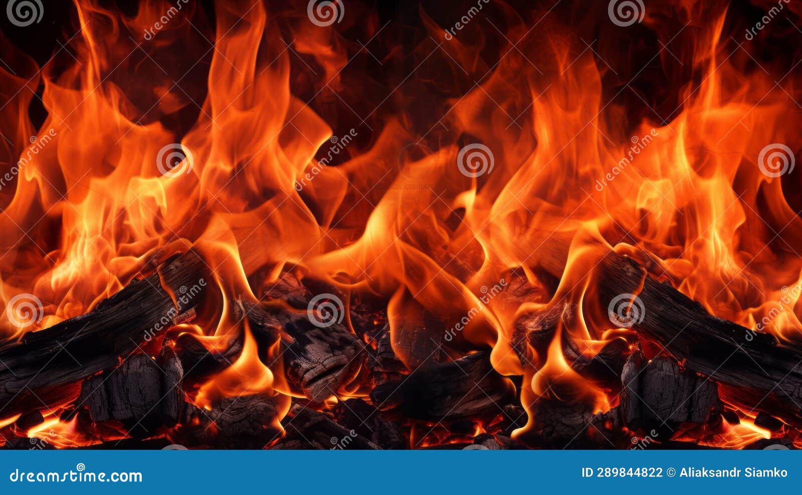 Flaming Logs, Fire Flames Background Stock Illustration - Illustration ...