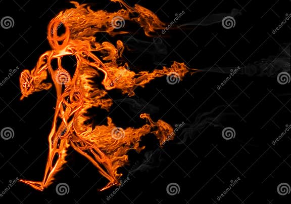 Flaming man stock illustration. Illustration of figurine - 16562796