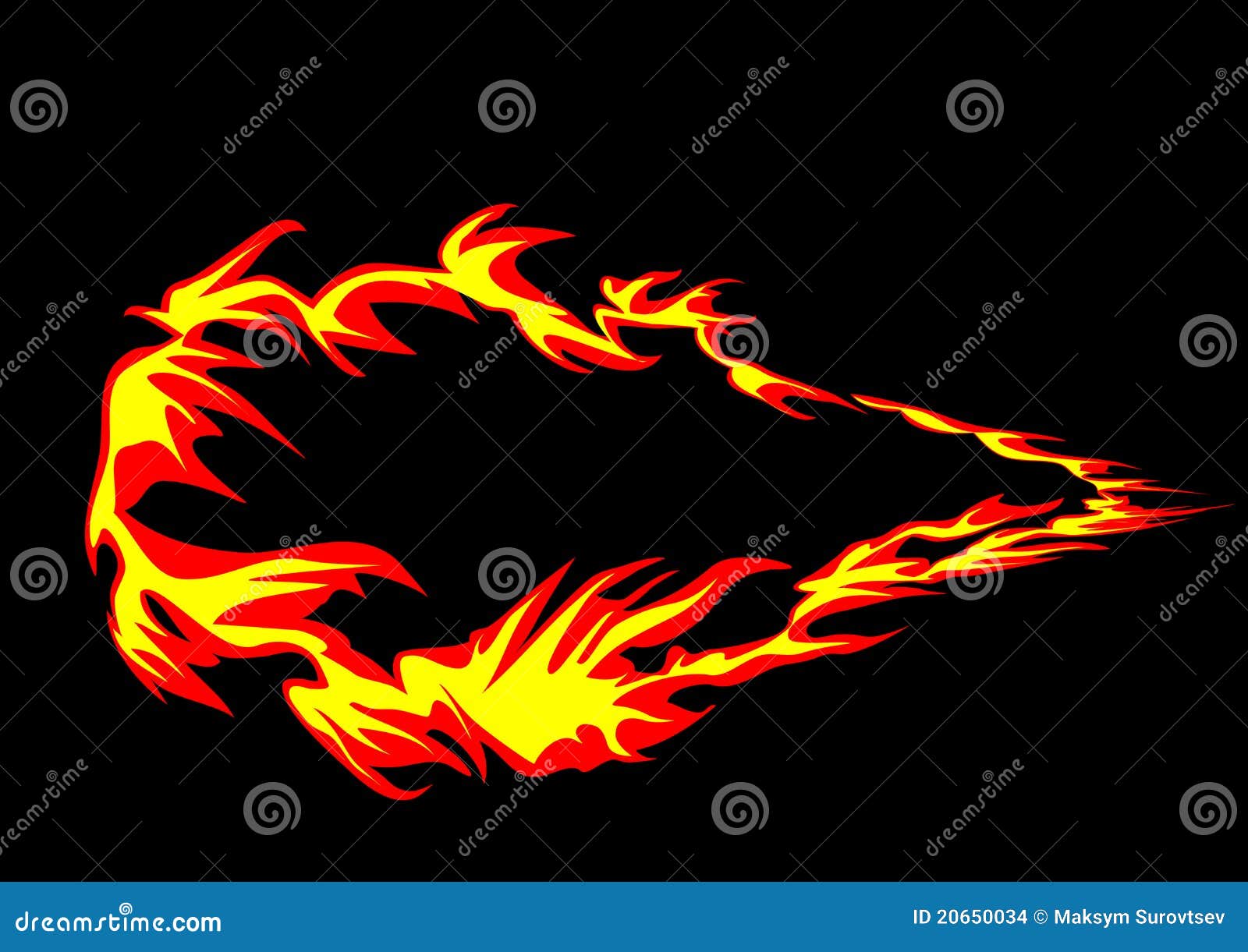 Flaming ring stock vector. Illustration of burn, abstract - 20650034