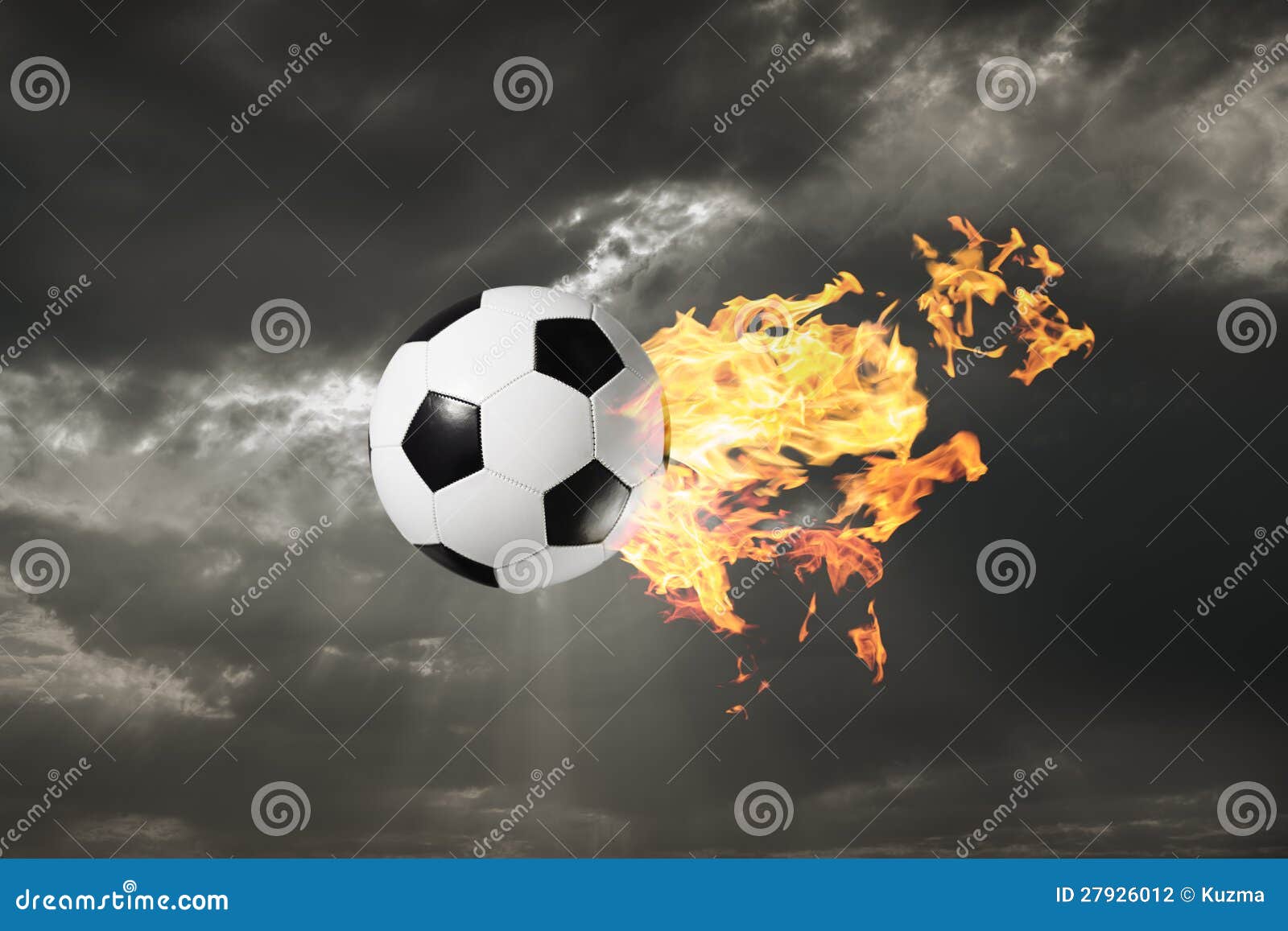 Flaming Soccer Ball stock photo. Image of dramatic, sports - 27926012