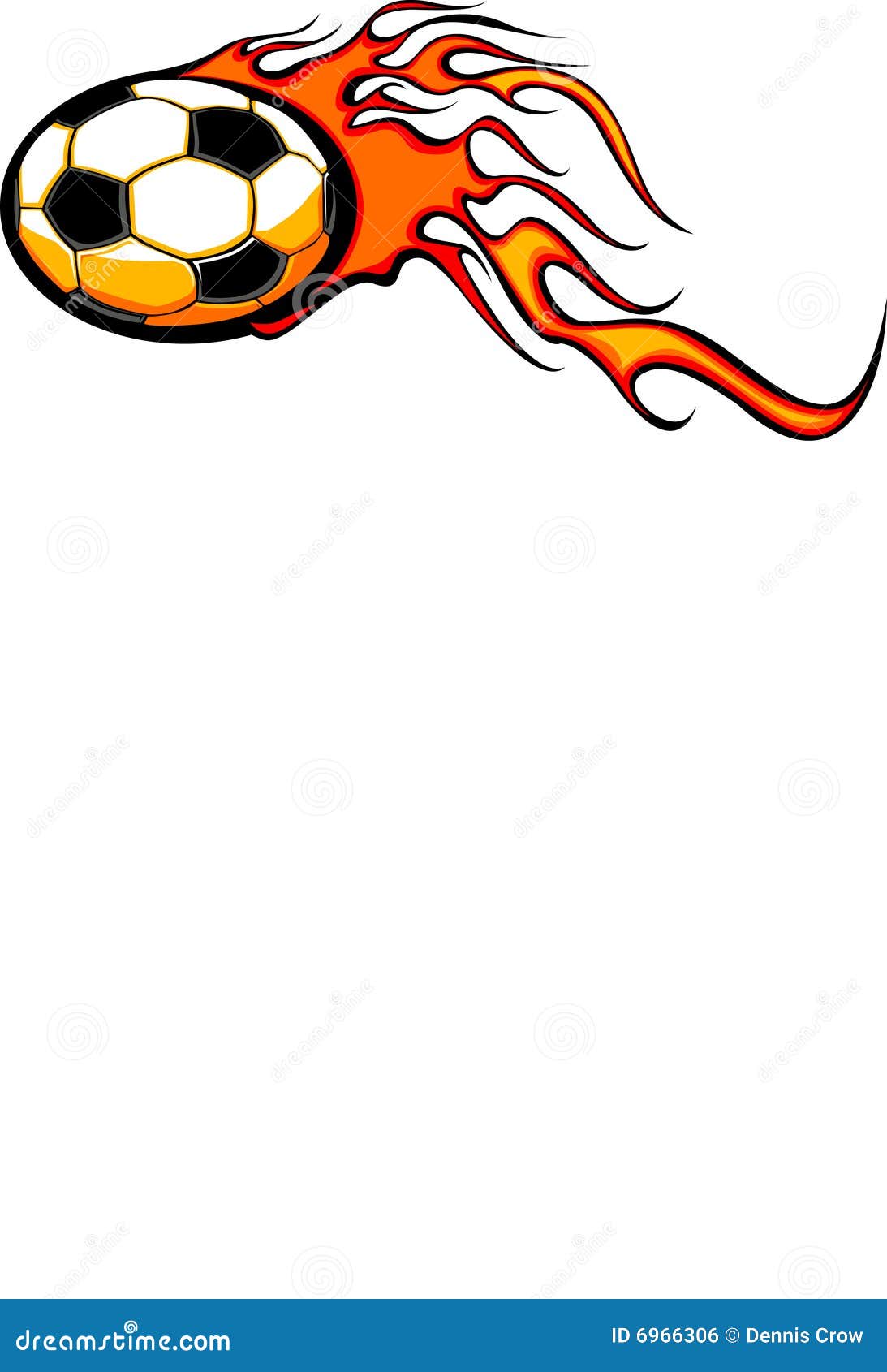 Flaming Soccer Ball stock vector. Illustration of soccer - 6966306