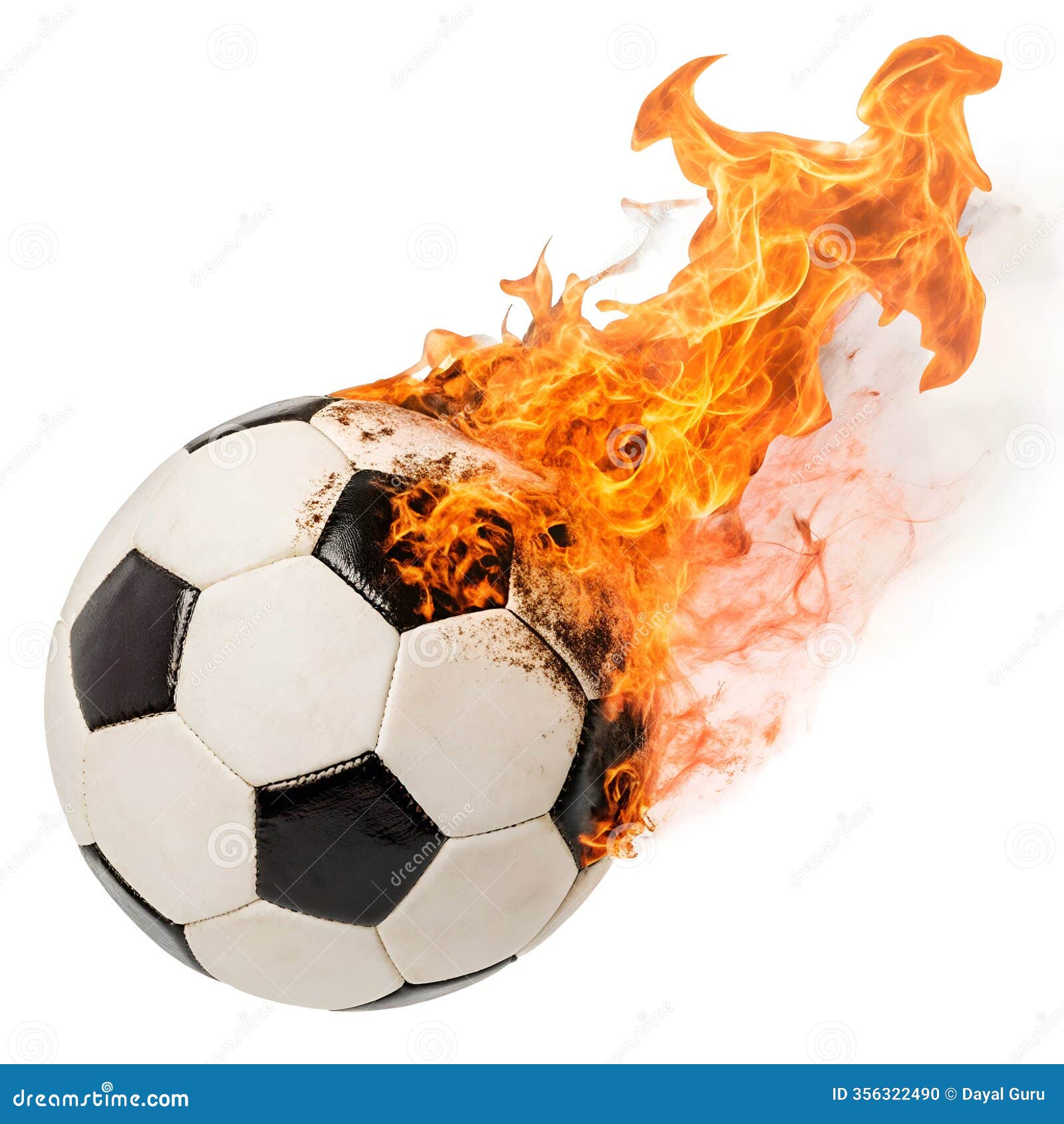 Flaming Soccer Ball 3d Royalty-Free Stock Image | CartoonDealer.com ...