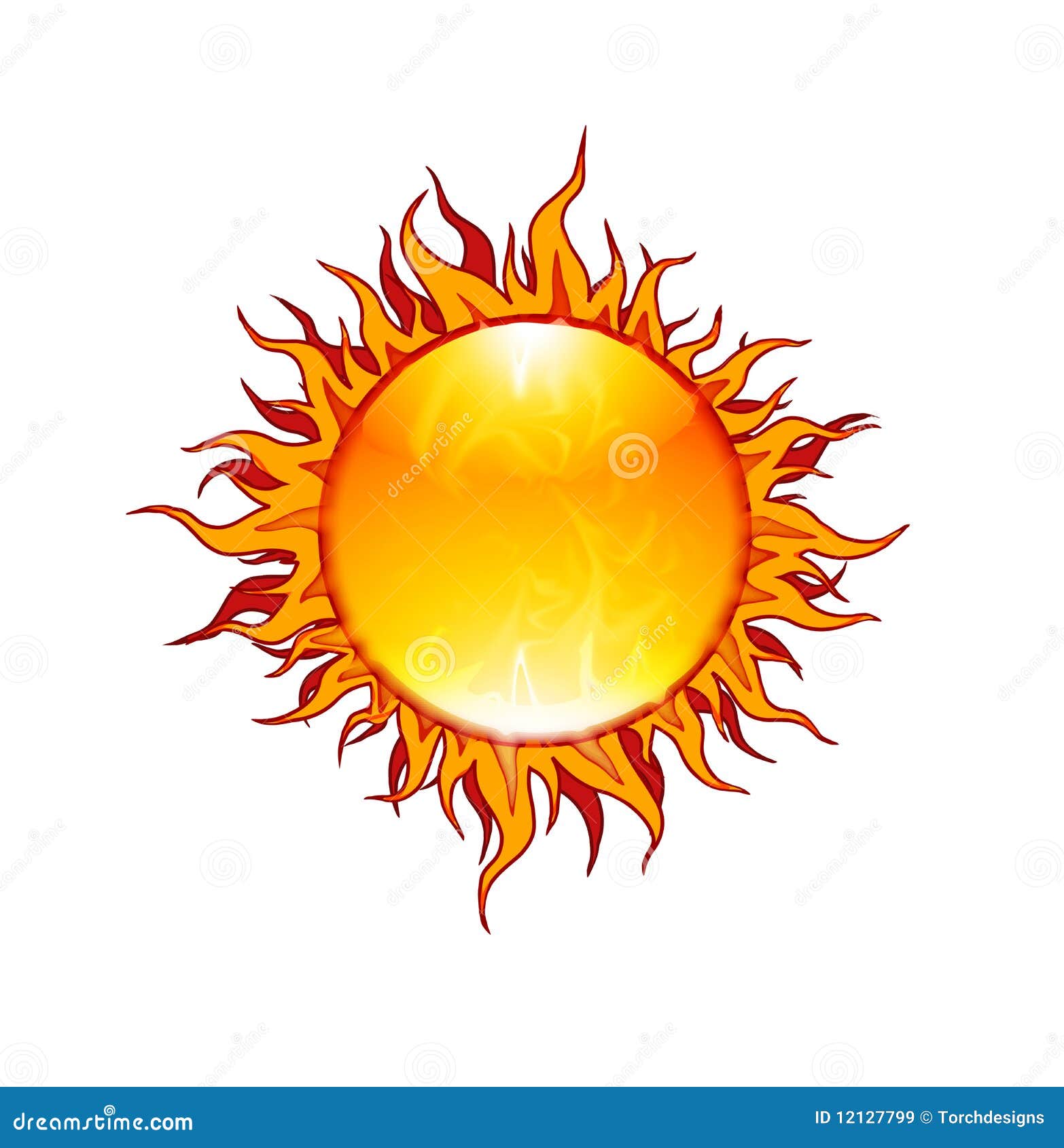 The Flaming Sun Royalty Free Stock Images - Image: 12127799