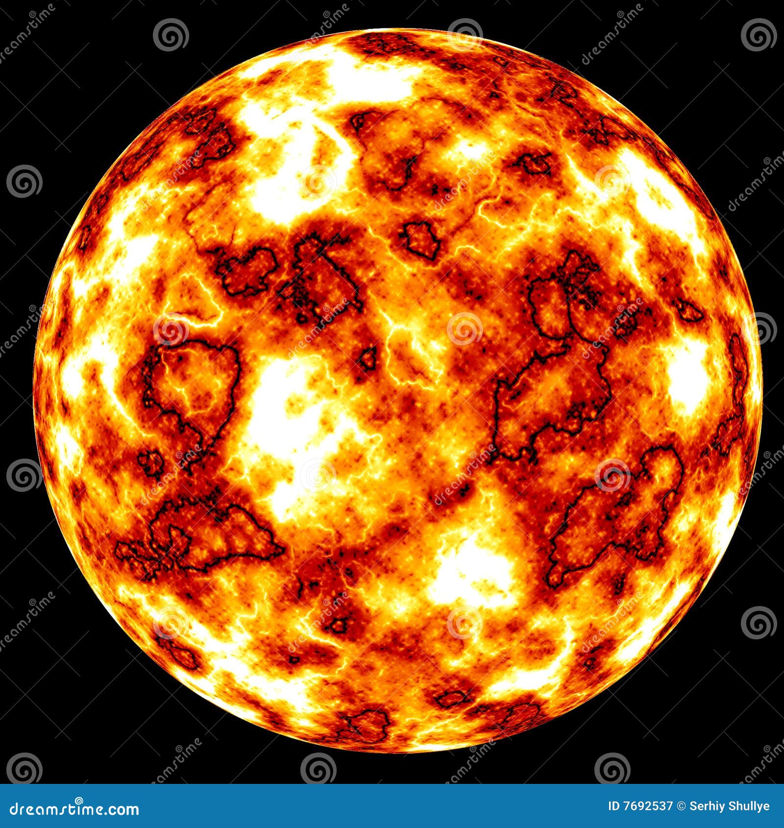 Flaming Sun isolated stock image. Image of ball, background - 7692537