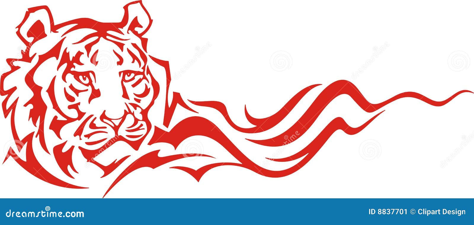 Flaming Tiger Symbols Vector Illustration | CartoonDealer.com #49051798
