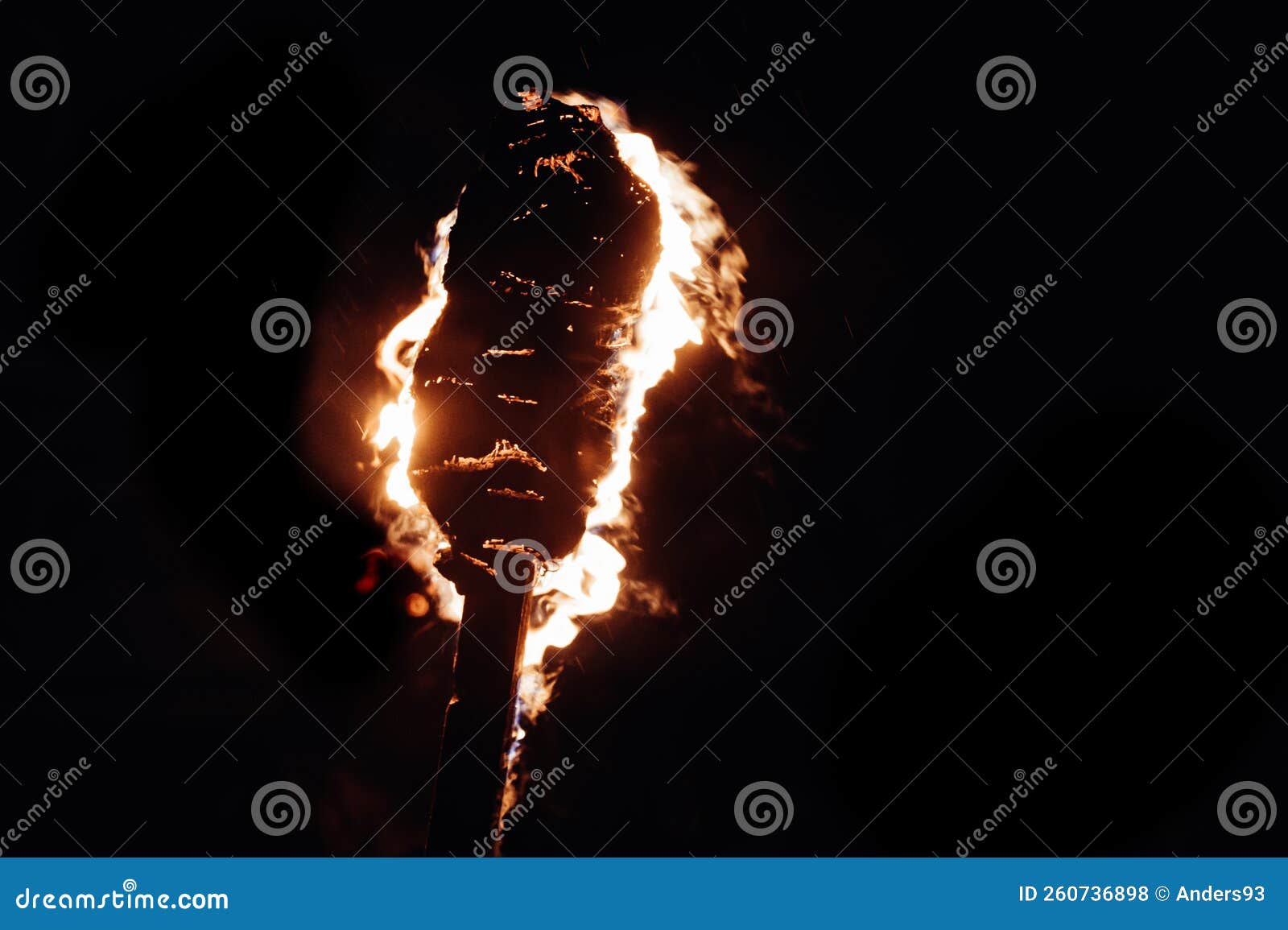 Flaming Torch during Parade at Lewes Bonfire, November 2022 Stock Photo ...