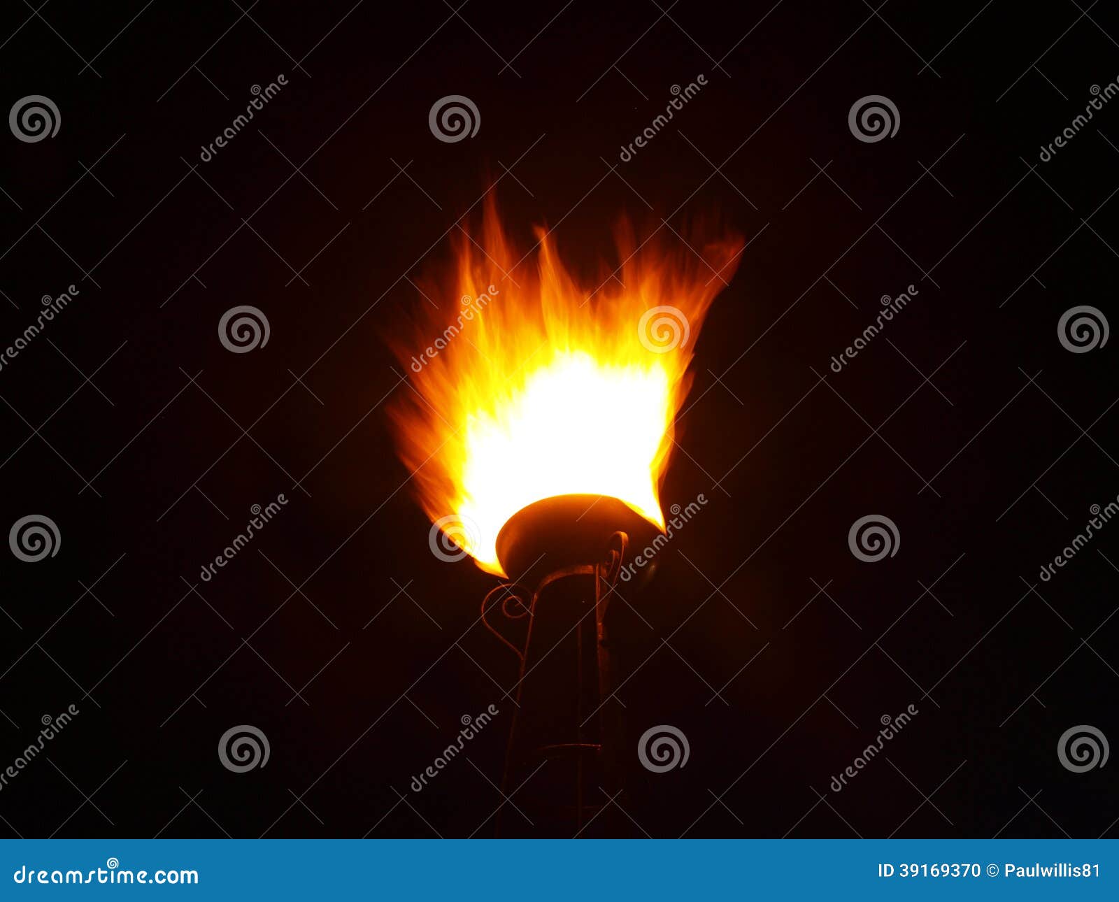 Flaming torch stock photo. Image of flammable, fire, orange - 39169370