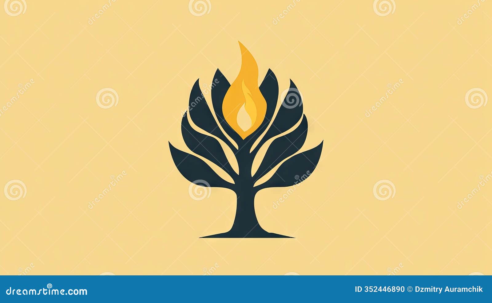 A Flaming Tree Signifying the Devastation of Wildfires and Ecological ...