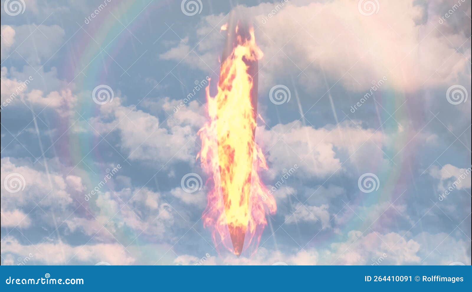 Flaming UFO. Fire in the Sky Stock Video - Video of hover, fire: 264410091