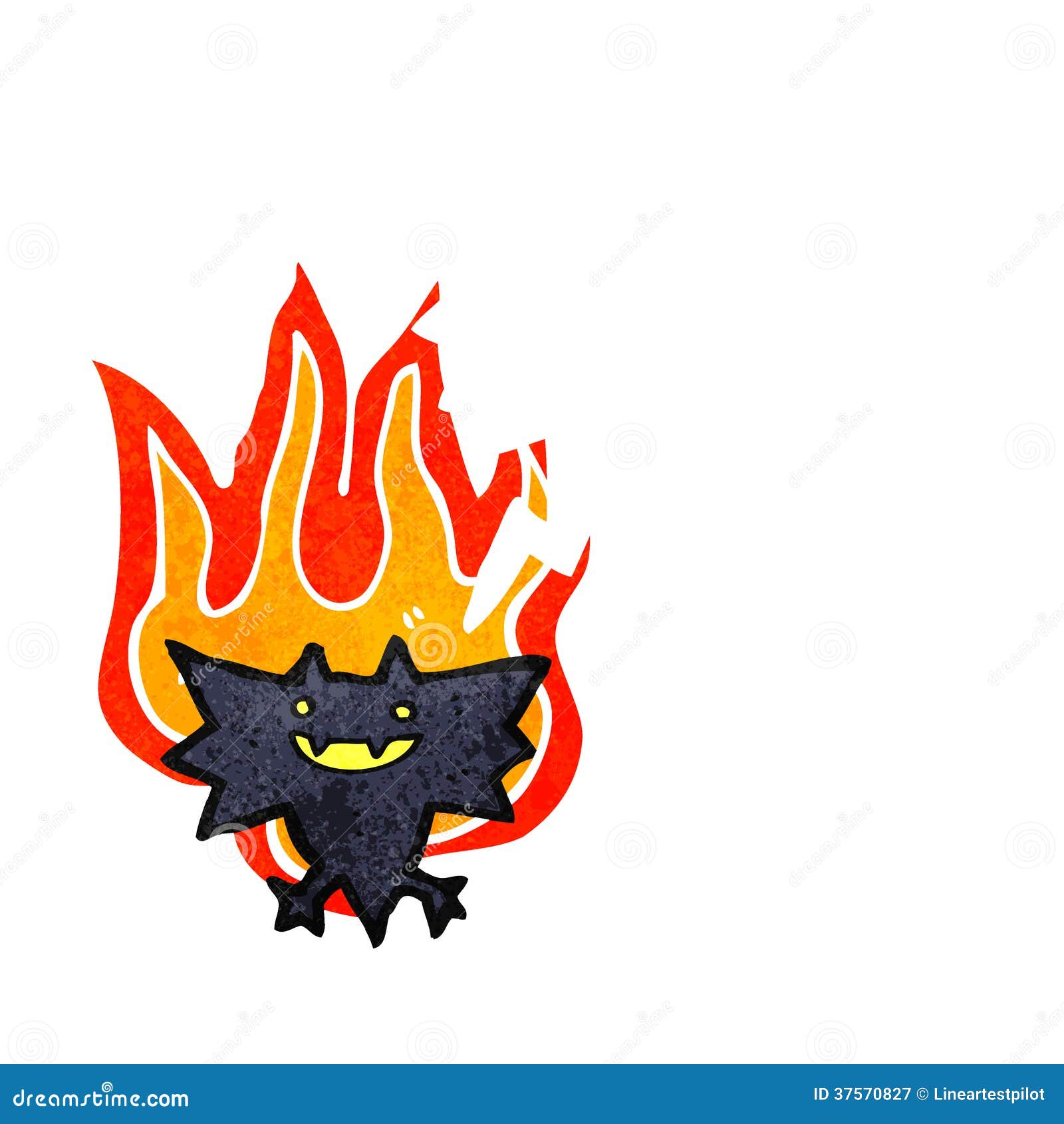 Flaming Vampire Bat Cartoon Stock Vector - Illustration of vampire ...