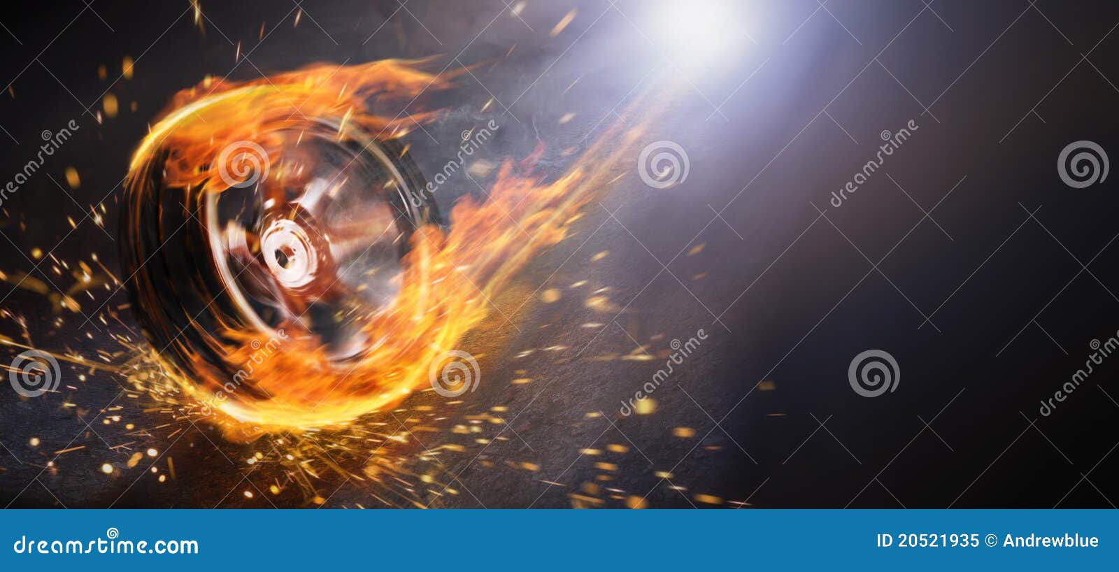 Flaming Wheel Vector Illustration | CartoonDealer.com #4853828