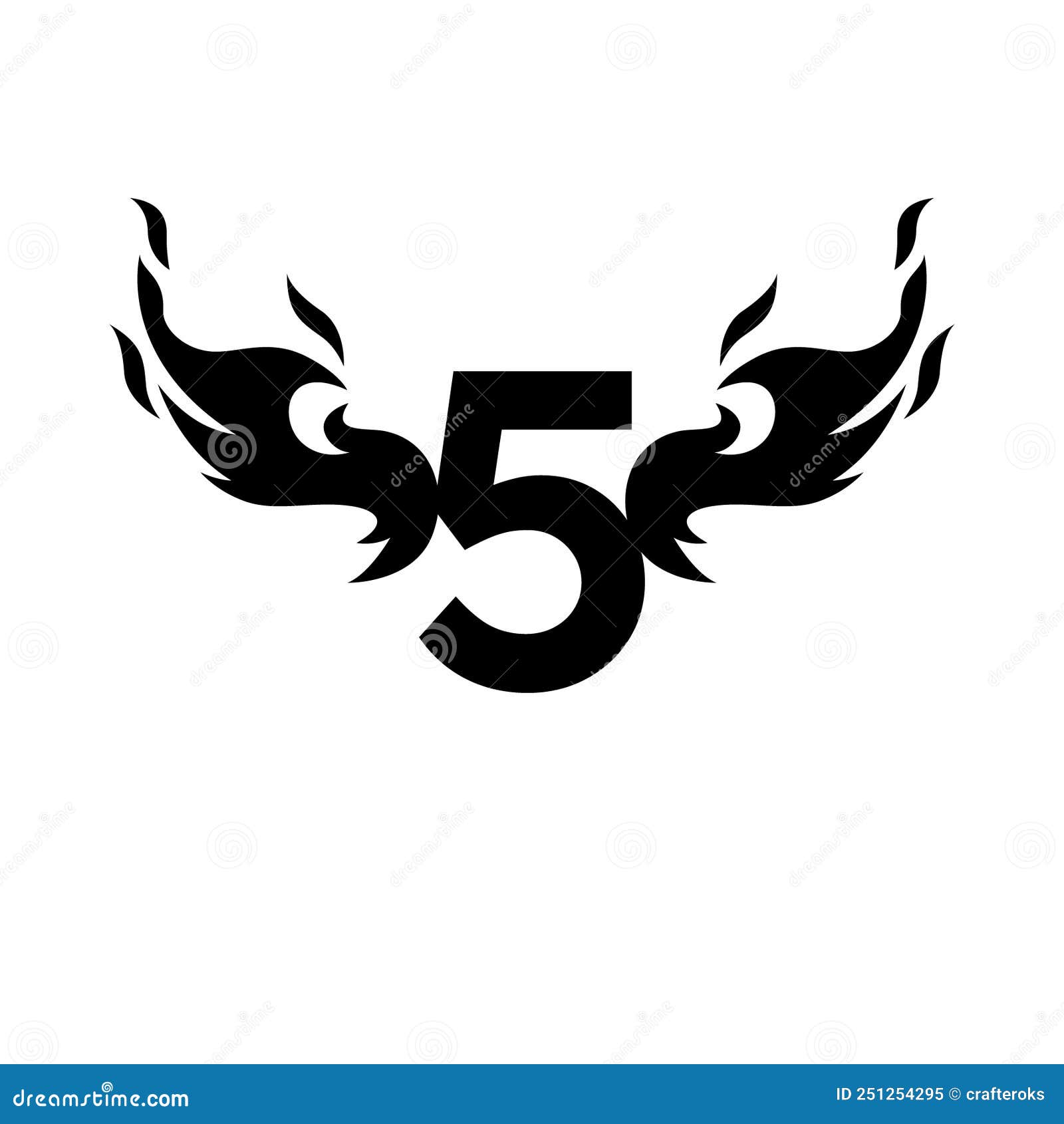 Flaming Wings Letter from the Alphabet EPS Vector File Stock ...