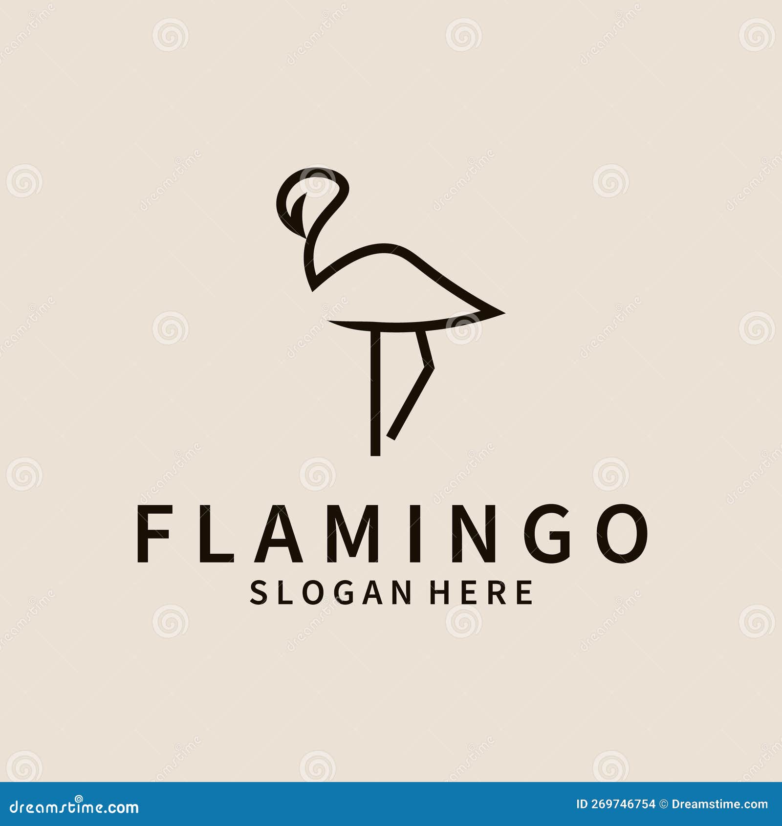 Flamingo Art Logo, Icon and Symbol, Vector Illustration Design Stock ...