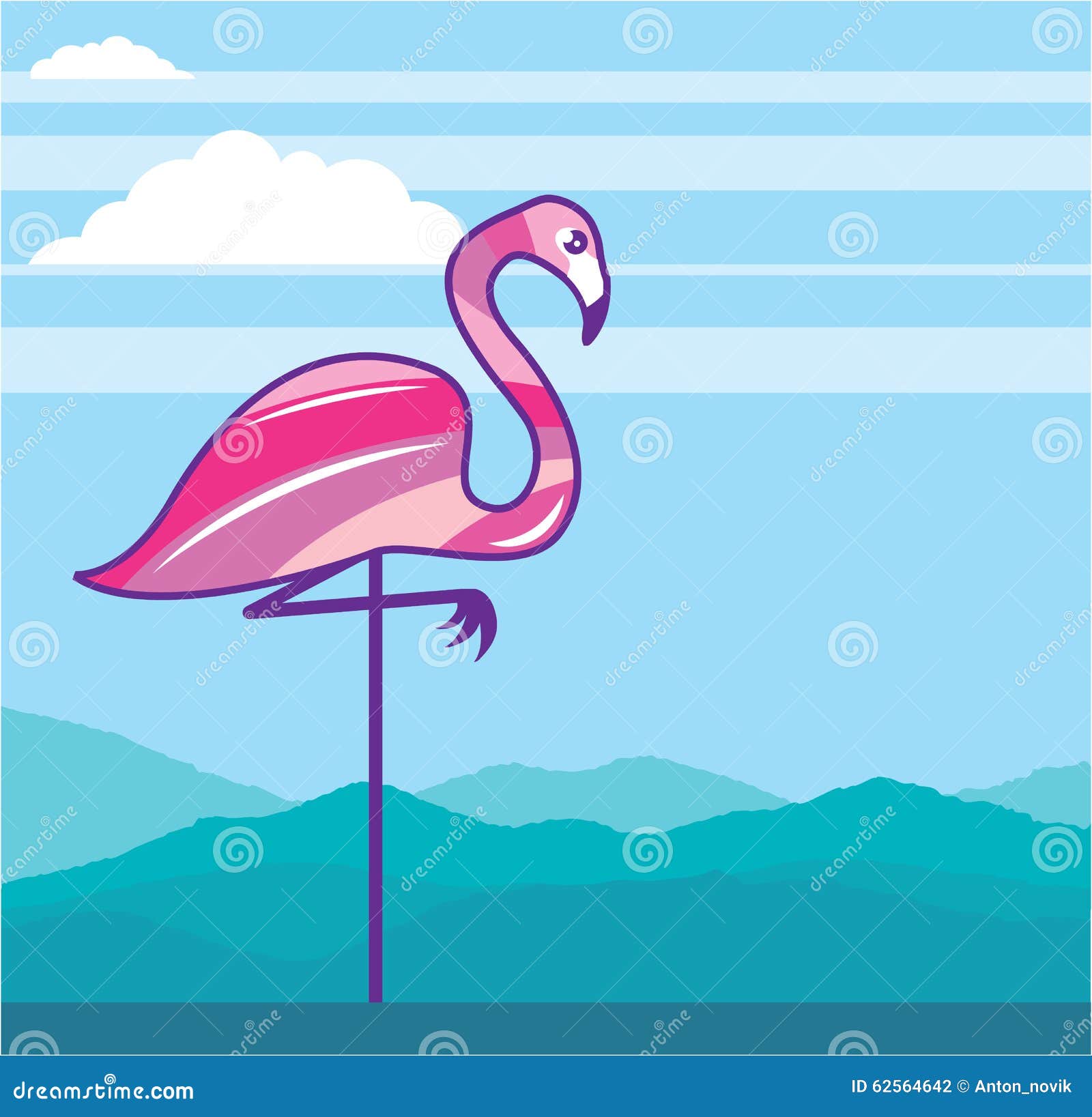 Flamingo Design Vector stock vector. Illustration of abstract - 62564642