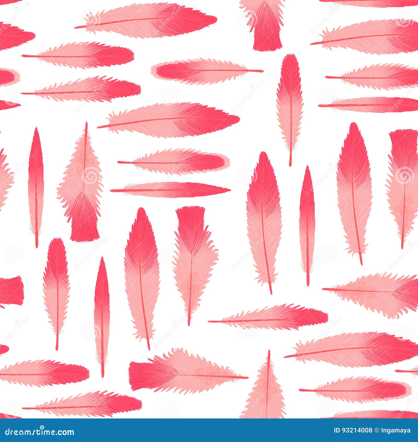 Flamingo Feather Pattern